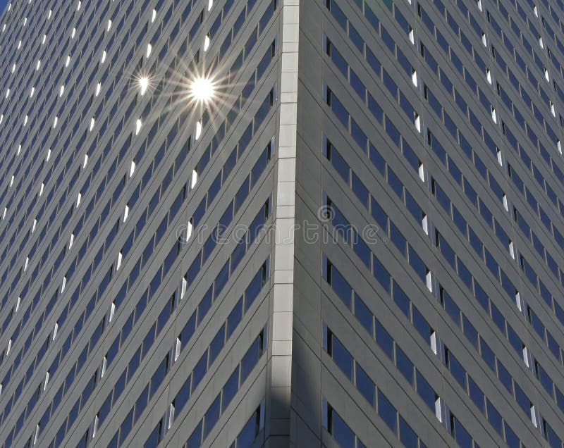 Sunlight Reflections in Windows of Skyscraper Building Stock Photo ...