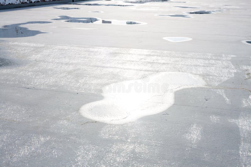 Sunlight Reflex after Rain ,water on Concrete Floor Stock Photo - Image ...