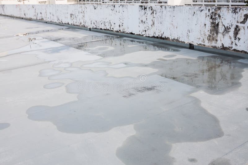 Sunlight Reflex after Rain ,water on Concrete Floor Stock Photo - Image ...