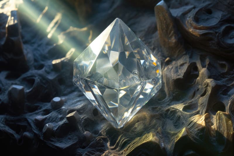 Sunlight Revealing Delicate Patterns in Diamond Dust Stock Illustration ...