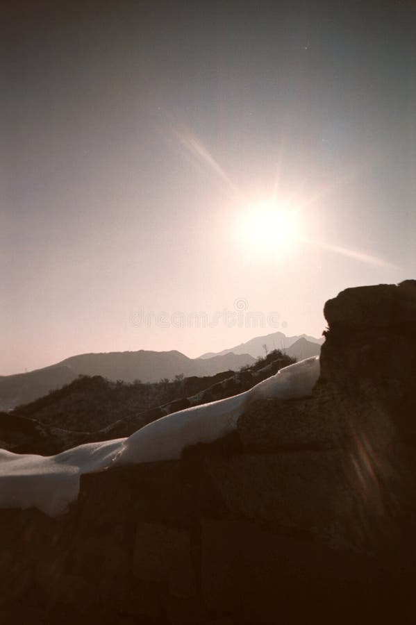Sunlight on the Wall, Glowing Light from the Sun and Tree Shadow on ...