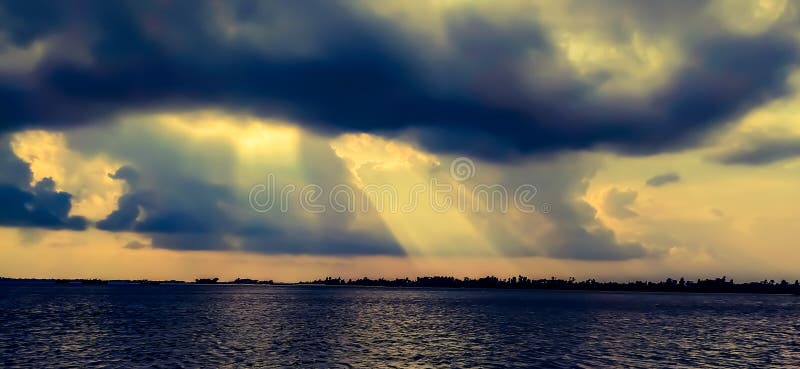 The sunlight in river stock image. Image of cloud, river - 190256957