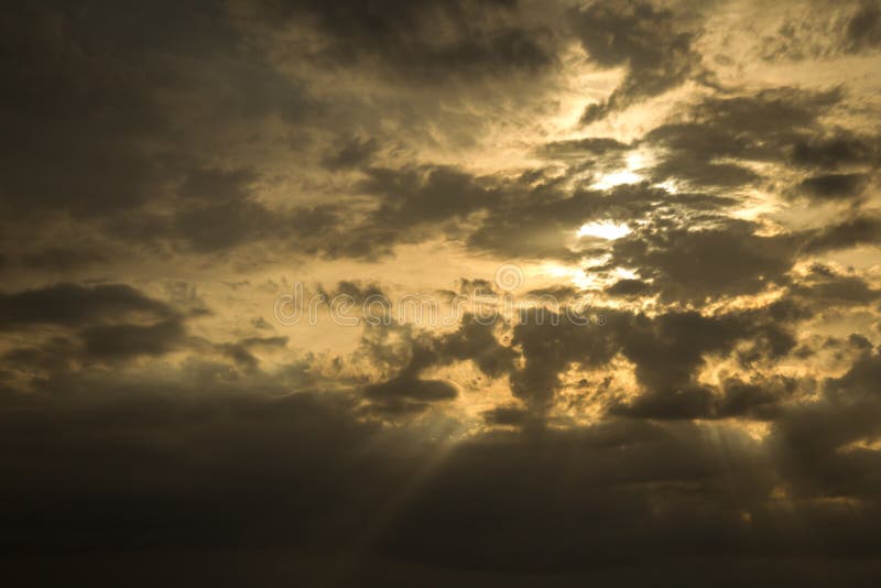 Beautiful Dark Sky in a Sunset Stock Image - Image of horizon ...