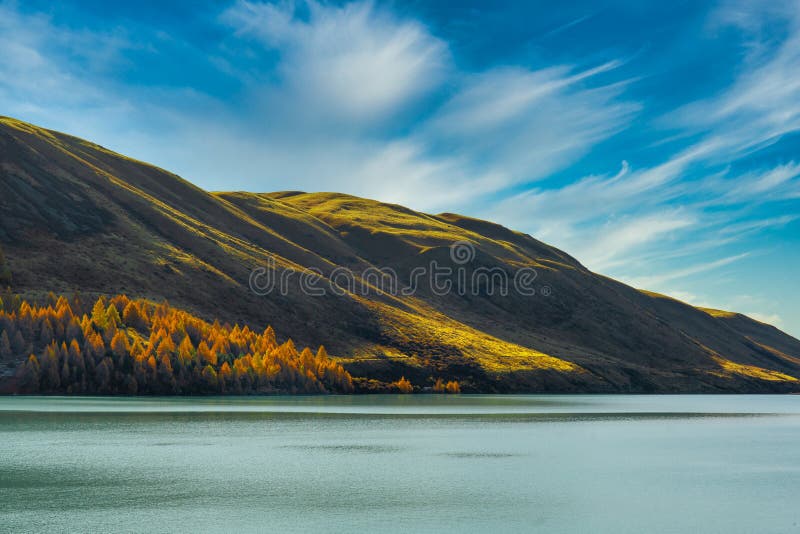 Sunlight and Shade on the Hill Slopes Stock Image - Image of natural ...