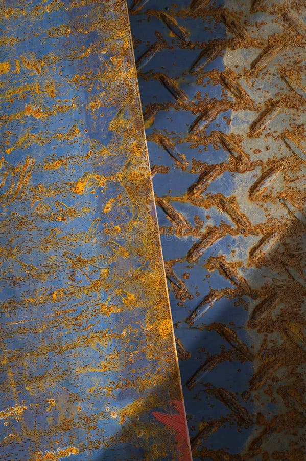 Sunlight and Shadow on Front and Back Side Surface of 2 Grunge ...