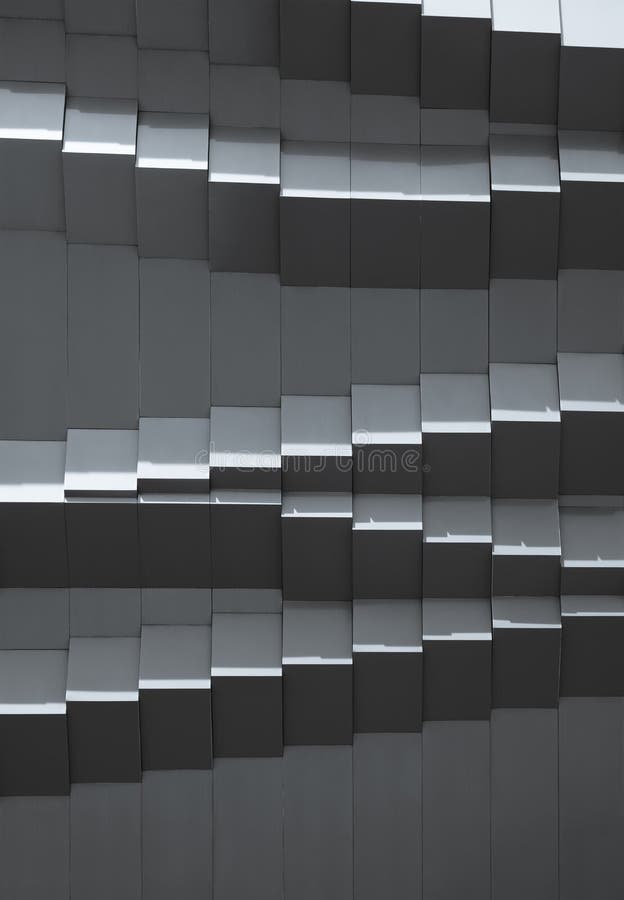 Sunlight and Shadow on Geometric Steps Pattern of Modern Wall ...