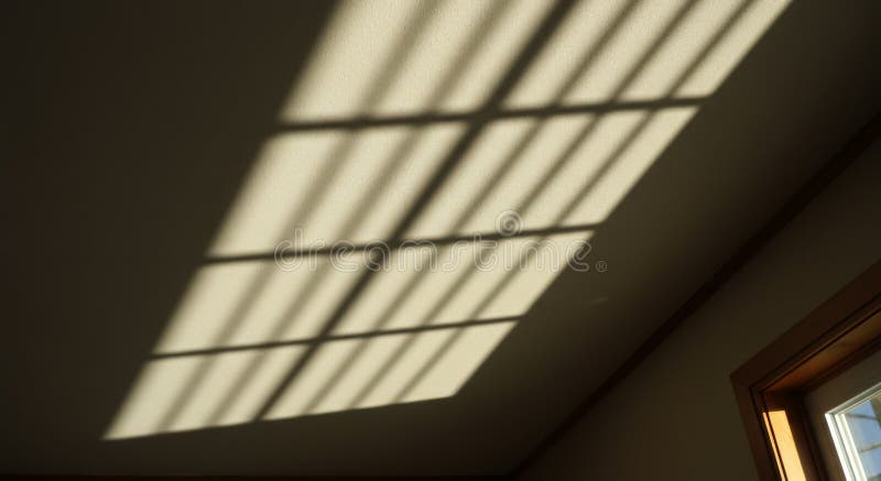 Sunlight Shadow Grid on Ceiling Stock Illustration - Illustration of ...