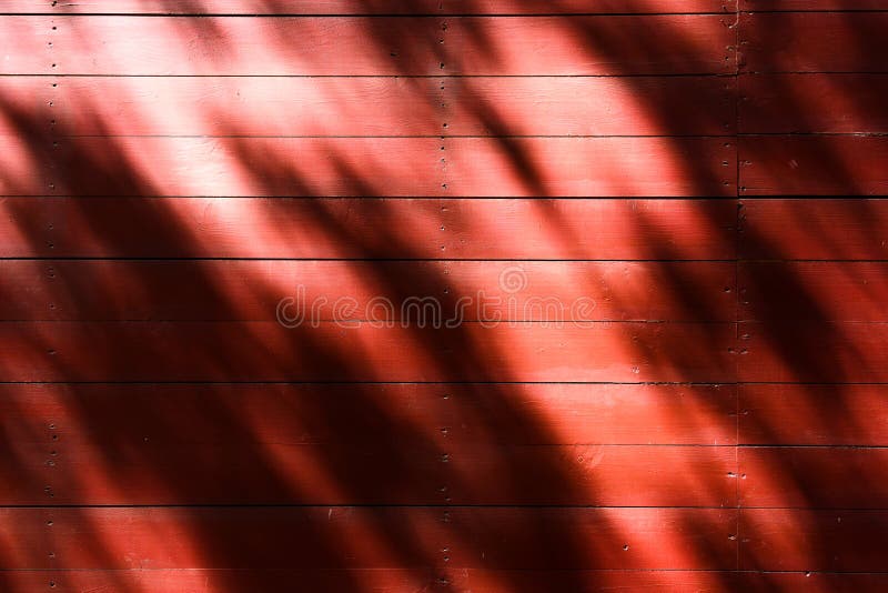Sunlight and Shadows on a Red Painted Wooden Wall As a Backdrop 2 Stock ...