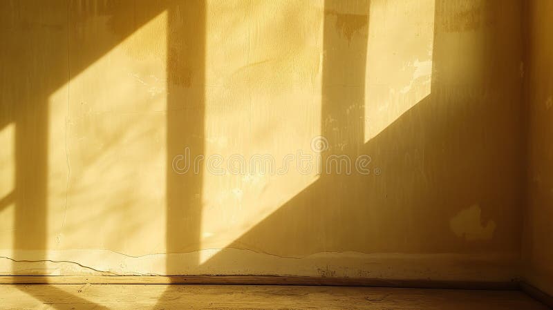 Sunlight and Shadows Room Walls. Generative Ai Stock Illustration ...
