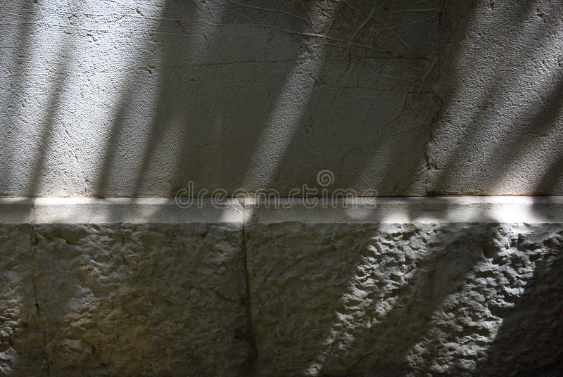 Sunlight with Shadows on a Wall Stock Image - Image of summer, concrete ...
