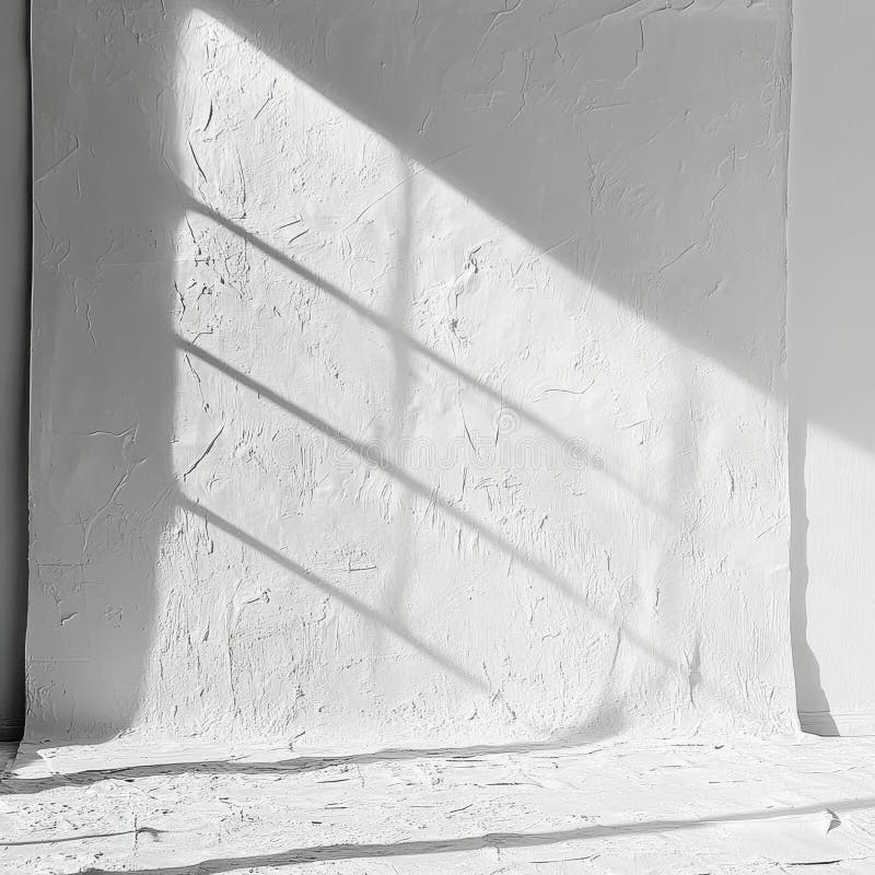 Sunlight and Shadows on a White Wall Stock Illustration - Illustration ...