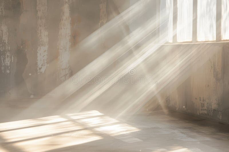 Sunlight through Sheer Curtains Creating Rainbow Light Effects on ...