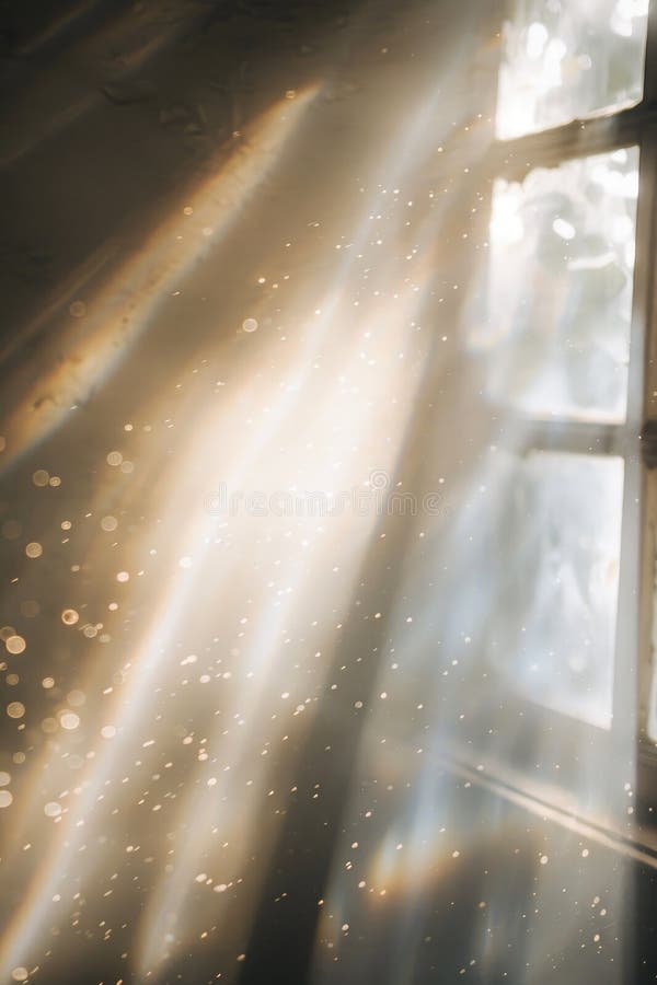 Sunlight through Sheer Curtains Creating Rainbow Light Effects on ...