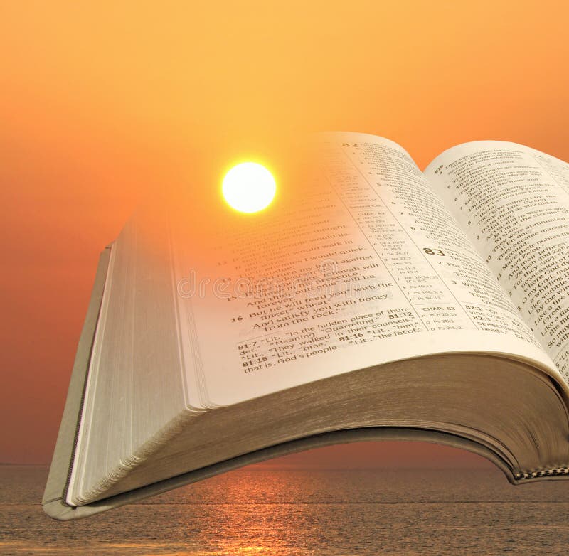Sunlight Shine through Bible Pages Stock Photo - Image of christian ...