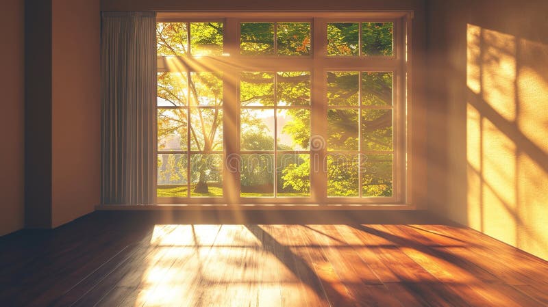 Sunlight Shine into the Room . Generative Ai Stock Illustration ...