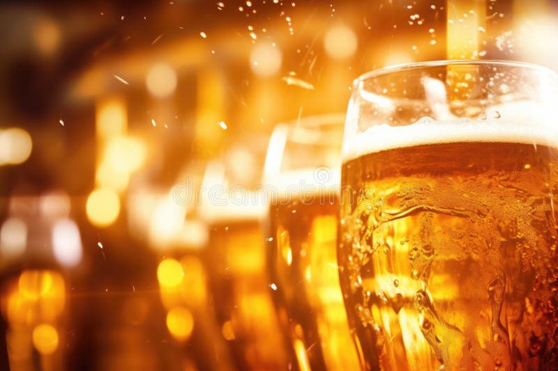 Sunlight Shining through a Golden Amber Brew Stock Image - Image of ...