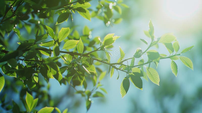 Sunlight Shining Green Tree Leaves Perfect Nature Backgrounds Stock ...