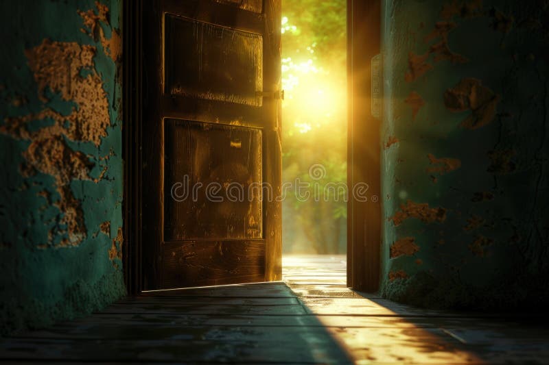 Sunlight Shining through an Open Door, Perfect for Interior Design ...
