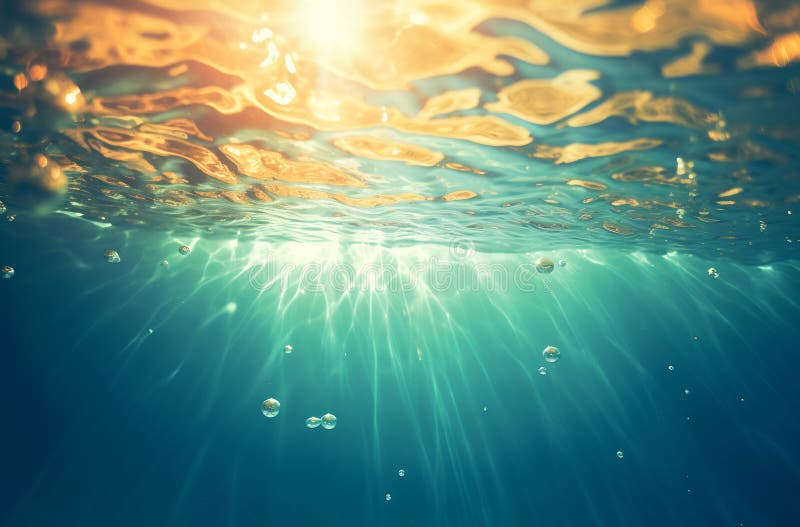 Sunlight Shining through Water Stock Photo - Image of penetrate ...