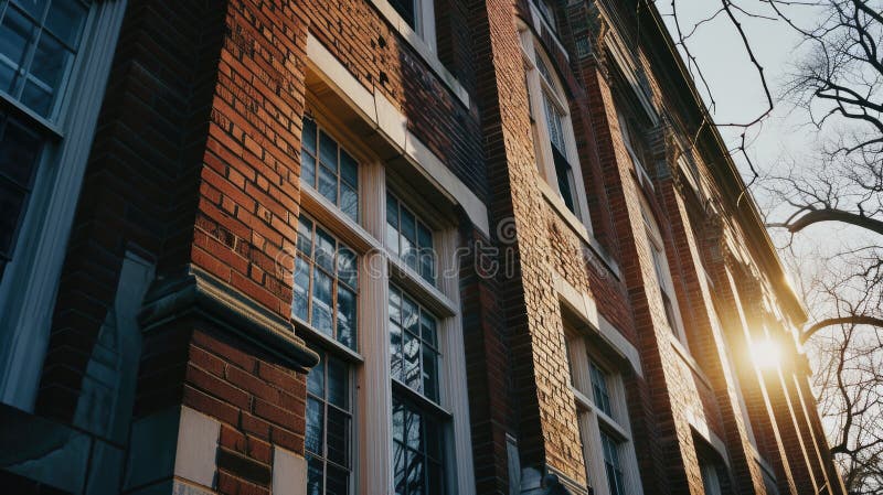 Sunlight Shining through the Windows of a Brick Building. Ideal for ...