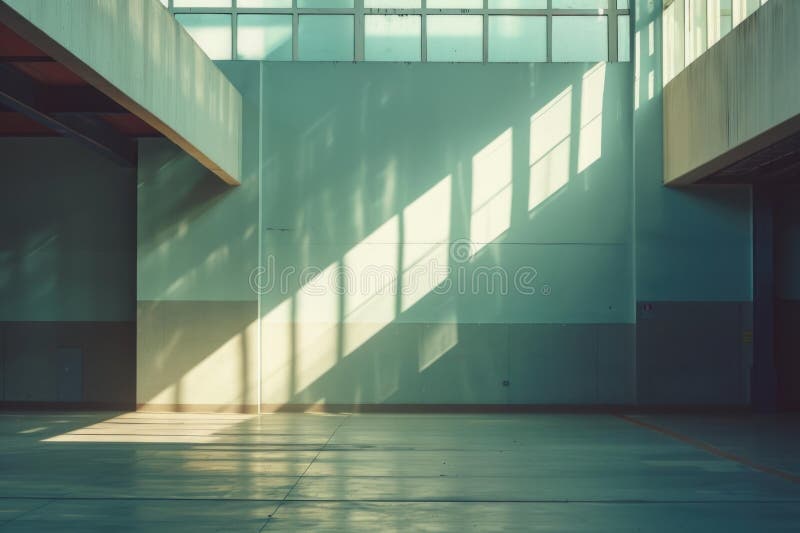 Sunlight Shining through Windows in Empty Modern Building Stock ...