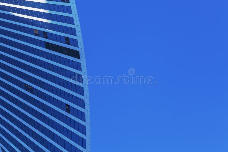 Sunlight on skyscraper. Glass Tower, high-tech - Stock Image - Everypixel