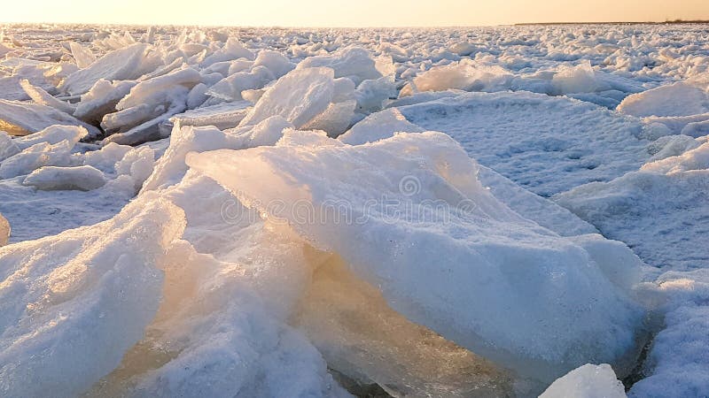 Sunlight at snow waves stock photo. Image of glacier - 138826582