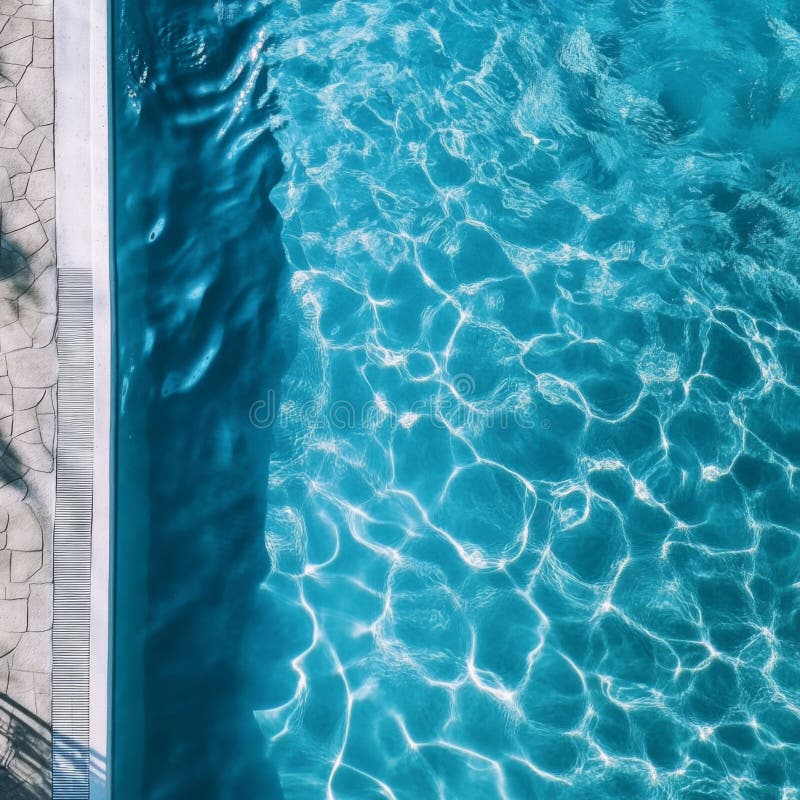 Sparkling Pool Water Reflecting Sunlight beside Stone Poolside Path ...
