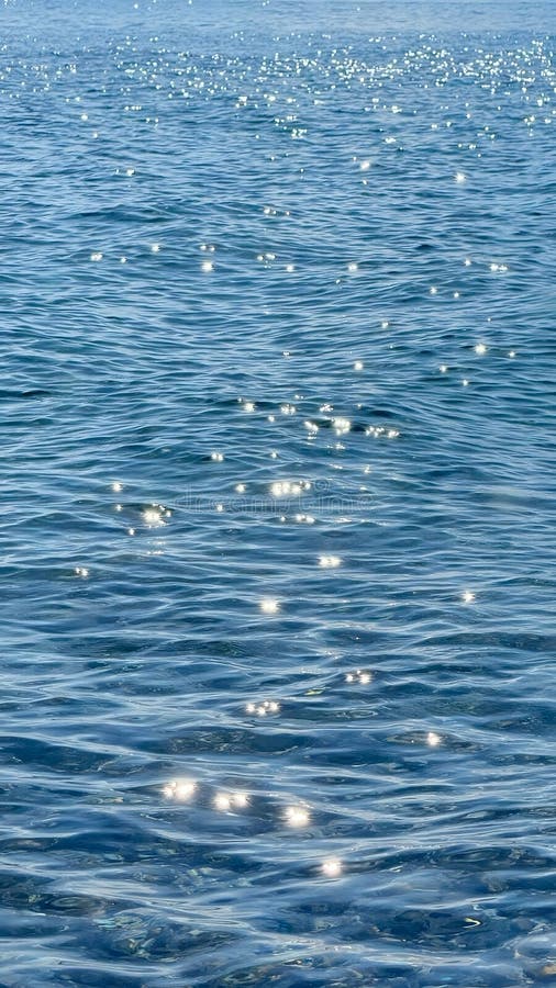 Sunlight Sparkling on Water Surface Stock Illustration - Illustration ...