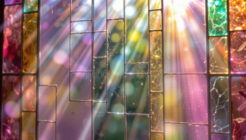 Sunlight through Stained Glass Gradient, Ruby, Emerald Stock ...