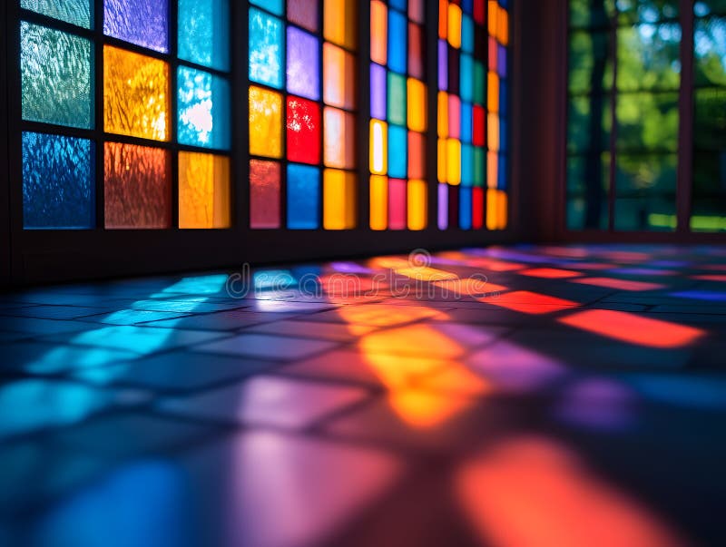"Sunlight through Stained Glass: a Play of Colors and Light" Stock ...