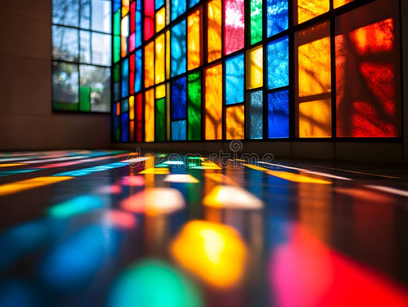 "Sunlight through Stained Glass: a Play of Colors and Light" Stock ...