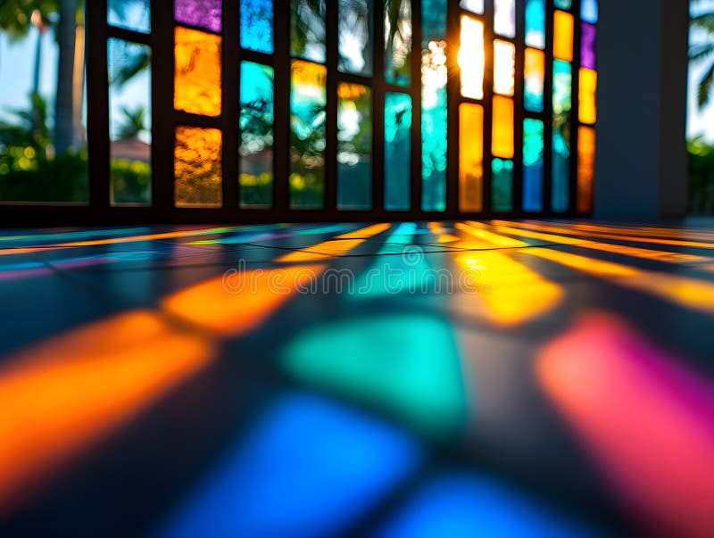 "Sunlight through Stained Glass: a Play of Colors and Light" Stock ...