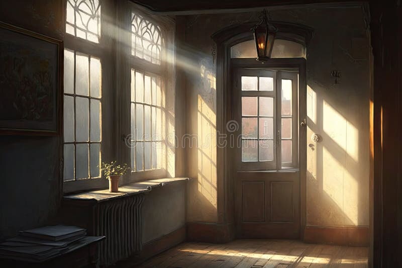 A Sunlight Stream through the Window, Illuminating a Room and Bringing ...