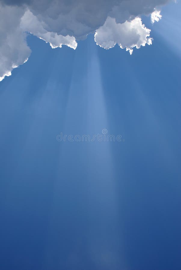 Sunlight Streaming Down Clouds Stock Image - Image of heavens, beams ...
