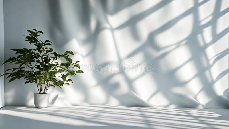 Large Windows Letting in Sunlight To Illuminate an Empty White Room ...