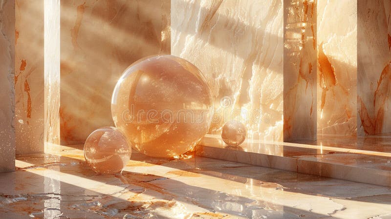 Sunlight Streaming through a Marble Structure Highlighting Translucent ...