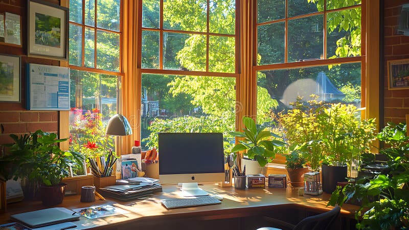 Sunlight Streaming through Office Windows, Monday Morning, Energizing ...
