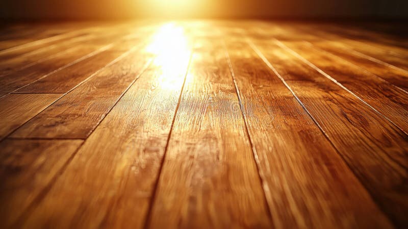 Sunlight Streaming through a Rustic Wooden Floor Creating Beautiful ...