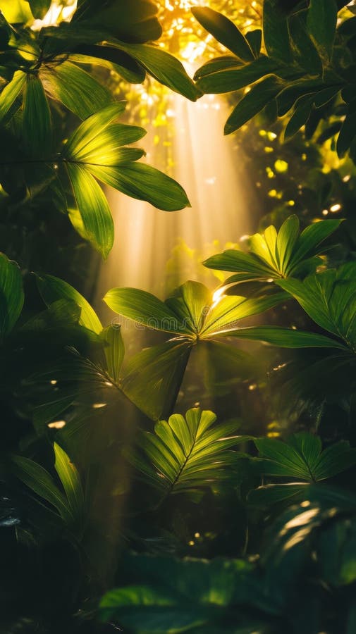 Tropical Leaves on Orange Background Stock Image - Image of pattern ...