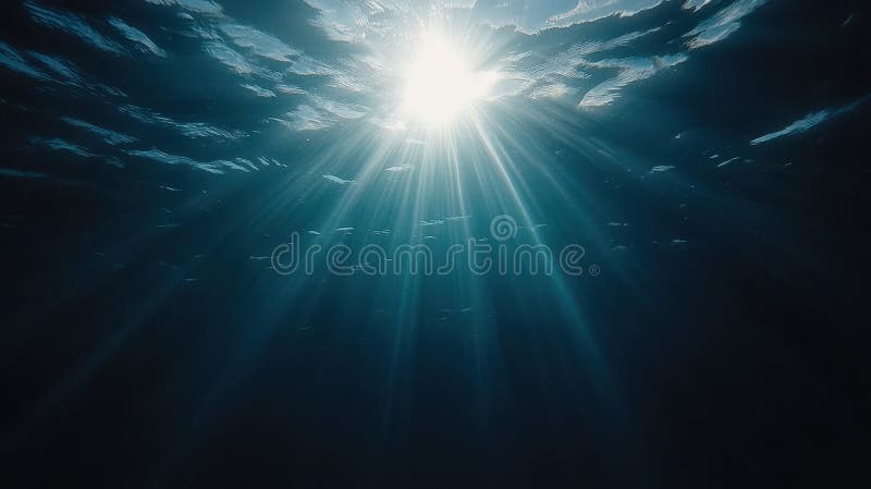 Sunlight Streaming through Turquoise Depths: Underwater Light Beams and ...