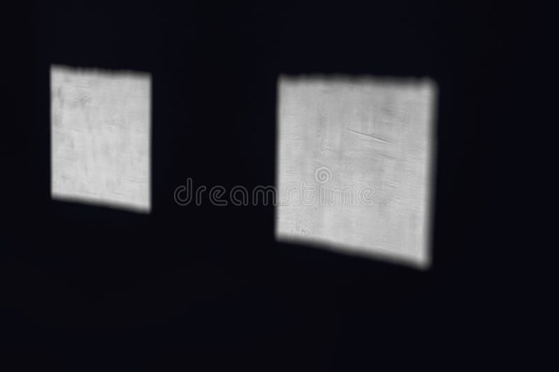 Sunlight Streaming through Two Square Windows Stock Photo - Image of ...