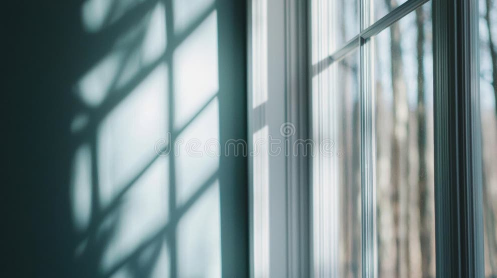 Sunlight Streaming through a Window, Casting Shadows on the Wall. Stock ...