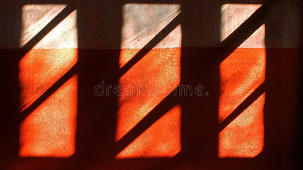 Sunlight Streaming through a Window with Diagonal Stripes. Stock Image ...