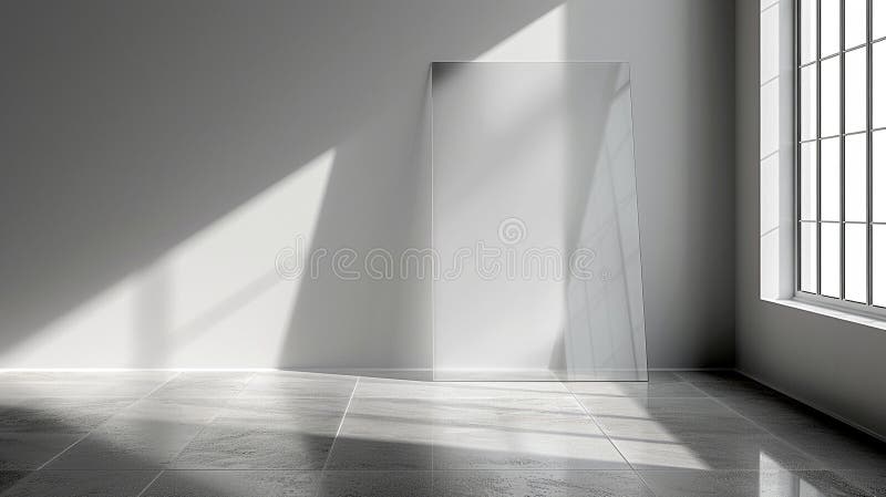 Sunlight Streaming through Window in Empty Room Stock Illustration ...