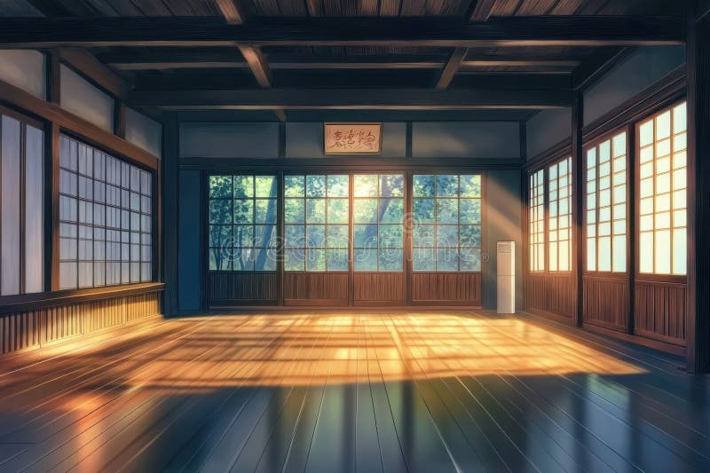 Sunlight Streaming through Window Highlights Elegant Home Office with ...