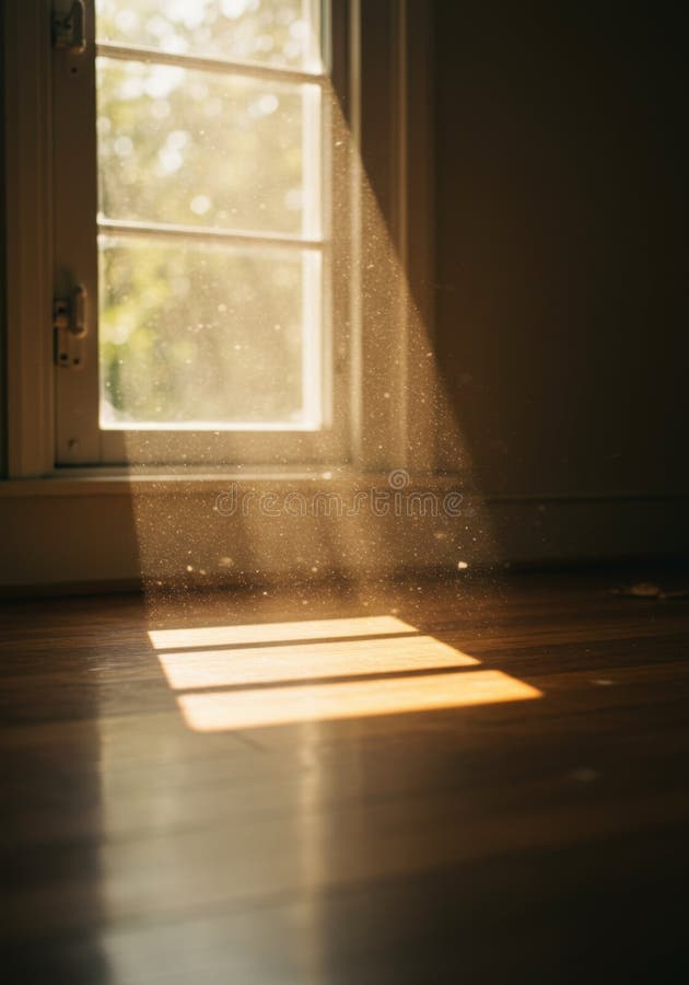 Sunlight Streaming through Window Illuminating Dusty Room Stock ...