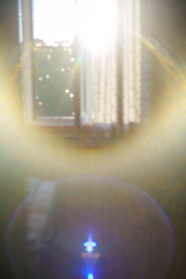 Sunlight Streaming through Window with Lens Flare Stock Image - Image ...