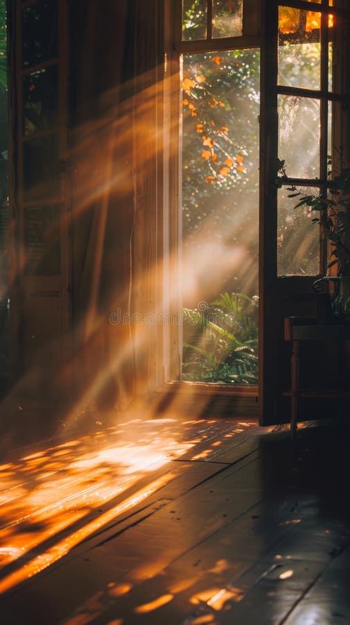 Sunlight Streaming through a Window Stock Image - Image of atmosphere ...