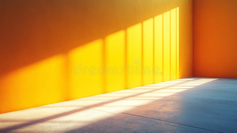 Sunlight Streaming through Yellow Room Generative AI Stock Illustration ...